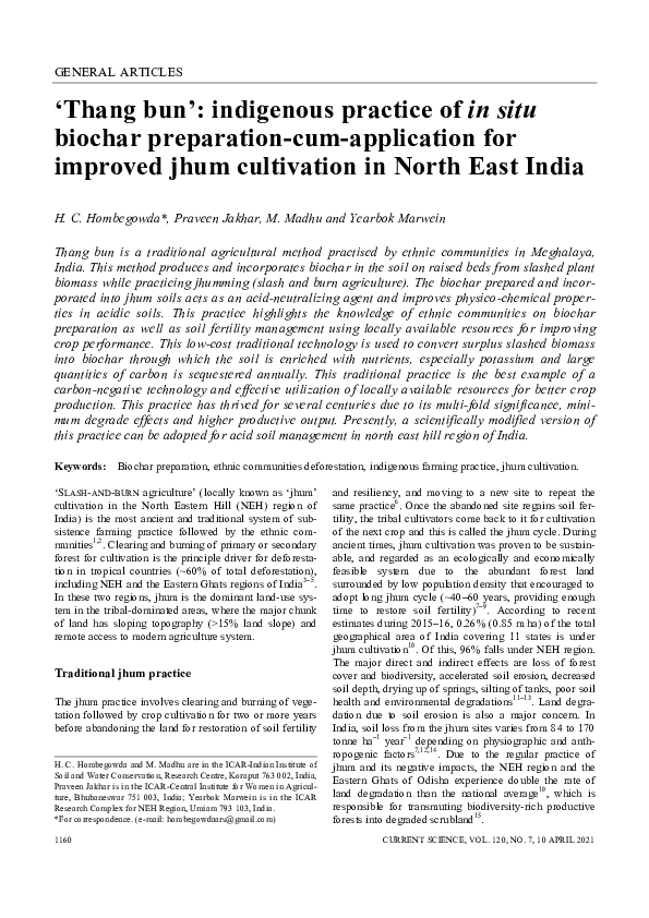 (PDF) Thang Bun’: Indigenous Practice of In Situ Biochar Preparation ...