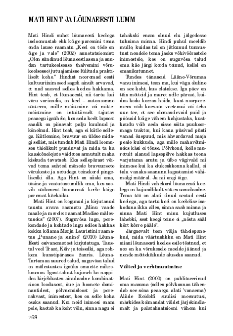 (PDF) Mati Hint ja lõunaeesti lumm