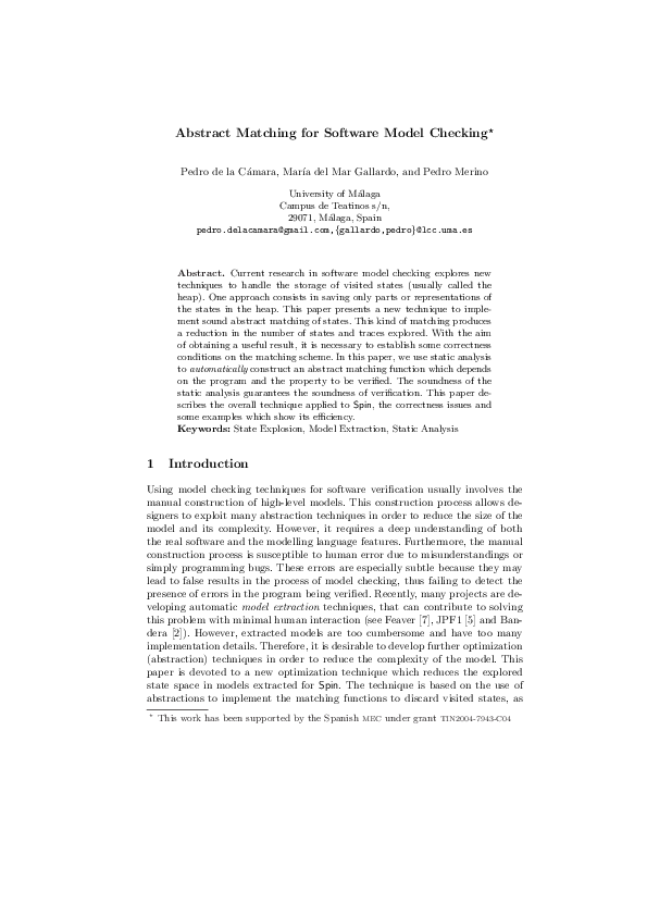 (PDF) Abstract Matching for Software Model Checking