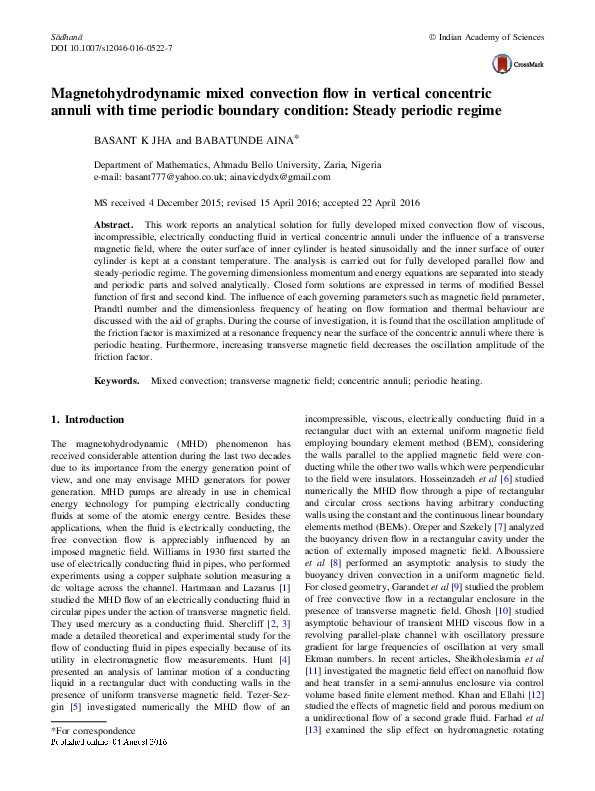 Pdf Magnetohydrodynamic Mixed Convection Flow In A Hexagonal Enclosure