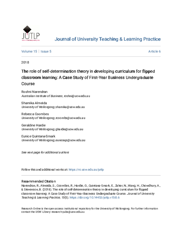 (PDF) The role of self-determination theory in developing curriculum ...