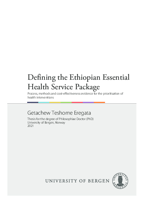 (PDF) Defining the Ethiopian Essential Health Service Package : Process ...