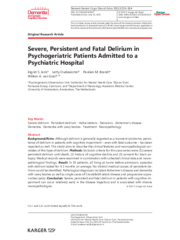 (PDF) All individual treatment and care plans conformed to current ...