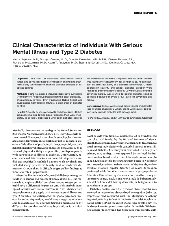 (PDF) Clinical characteristics of individuals with subjective memory ...