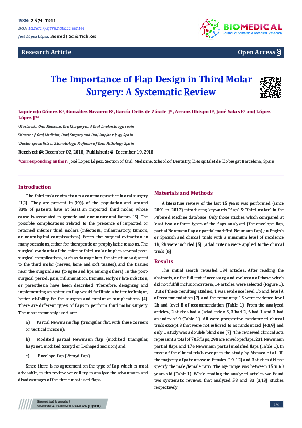 (PDF) The Importance of Flap Design in Third Molar Surgery: A ...