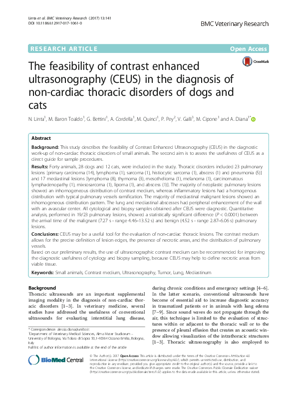 (PDF) The feasibility of contrast enhanced ultrasonography (CEUS) in ...