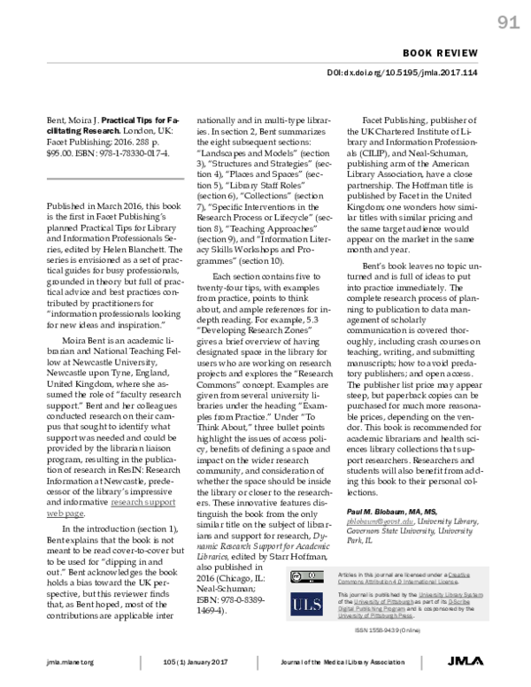 (PDF) Practical Tips for Facilitating Research