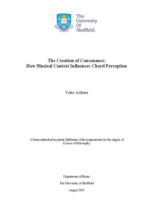(PDF) The creation of consonance : how musical context influences chord ...