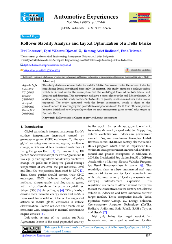 (PDF) Rollover Stability Analysis and Layout Optimization of a Delta E ...