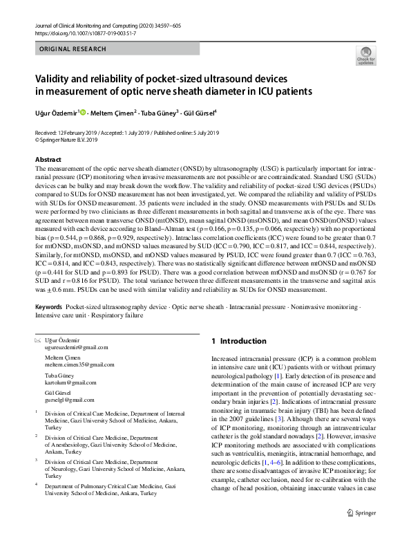 (PDF) Validity and reliability of pocket-sized ultrasound devices in ...