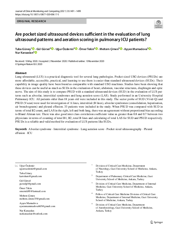 (PDF) Are pocket sized ultrasound devices sufficient in the evaluation ...