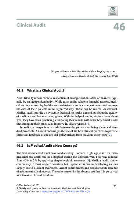 (PDF) Clinical Audit