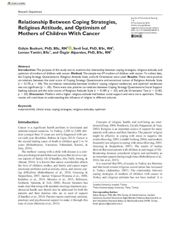 (PDF) Relationship Between Coping Strategies, Religious Attitude, and ...