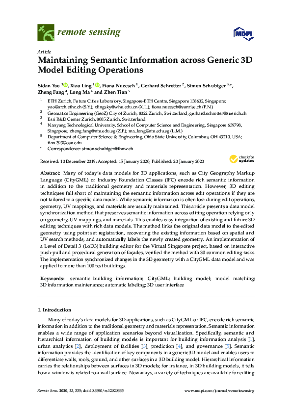 (PDF) Maintaining Semantic Information across Generic 3D Model Editing Operations | Simon ...