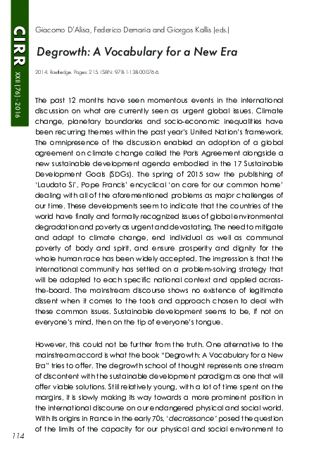 (PDF) Degrowth