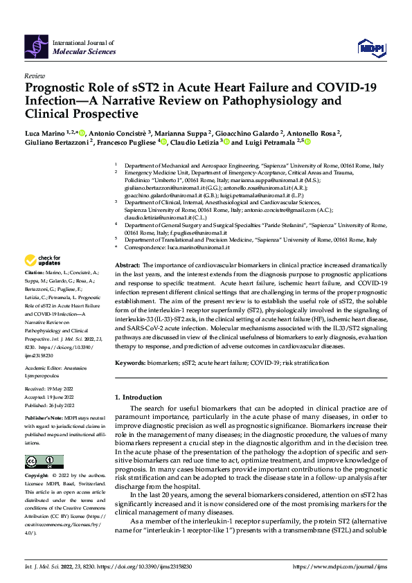 (PDF) Prognostic Role of sST2 in Acute Heart Failure and COVID-19 ...