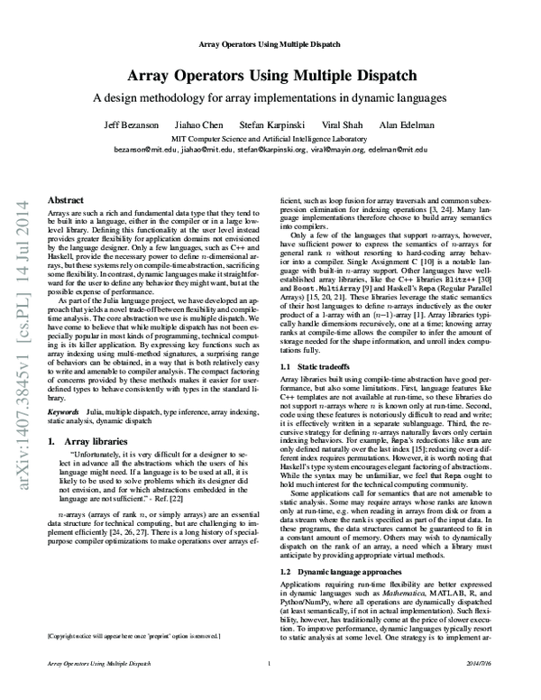 (PDF) Array operators using multiple dispatch. ARRAY’14