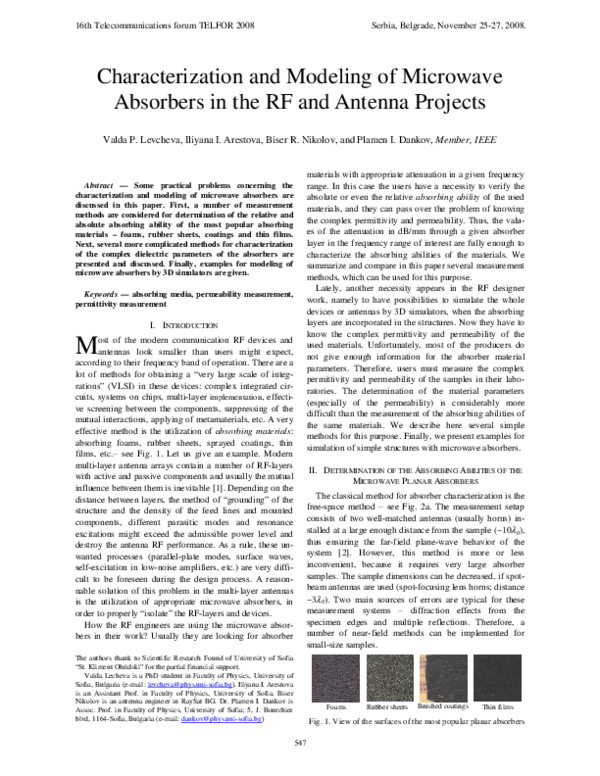 (PDF) Microsoft Word-Microwave absorber characterization and modeling ...