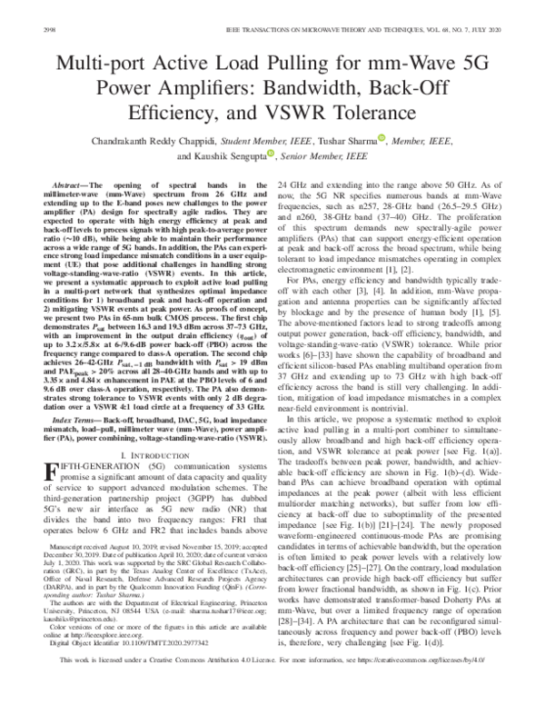 Pdf Multi Port Active Load Pulling For Mm Wave 5g Power Amplifiers