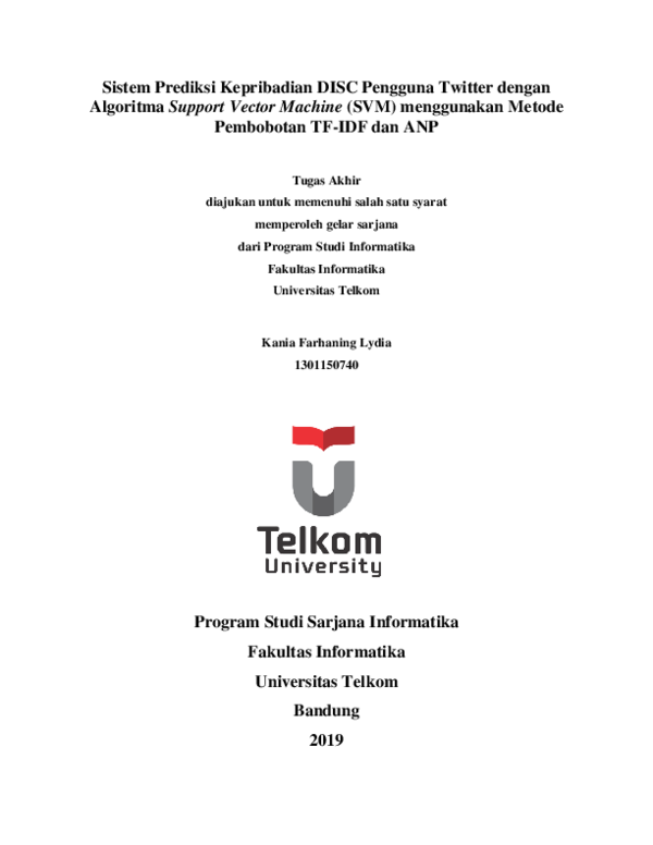 (PDF) Sistem Prediksi Kepribadian DISC Pengguna Twitter dengan Algoritma Support Vector Machine ...