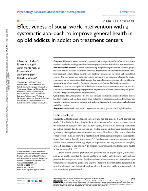 (PDF) Effectiveness of social work intervention with a systematic ...