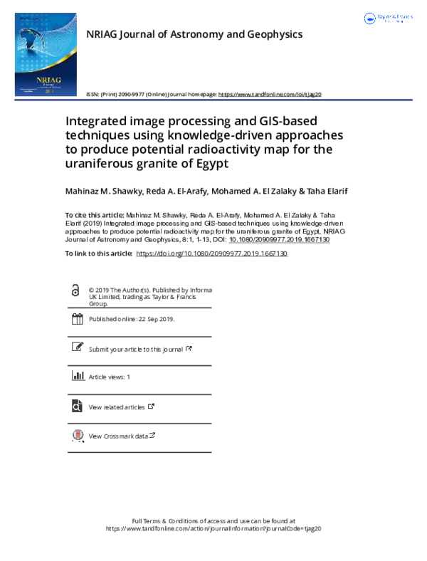 (PDF) Integrated image processing and GIS-based techniques using knowledge-driven approaches to ...