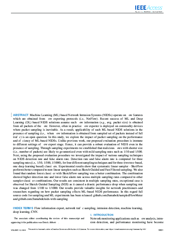 (PDF) Investigating the Effect of Traffic Sampling on Machine Learning-Based Network Intrusion ...