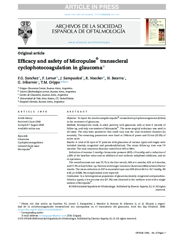 (PDF) Efficacy and safety of Micropulse® transscleral ...
