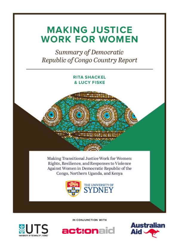 (PDF) Making Justice Work for Women: Summary of Democratic Republic of ...