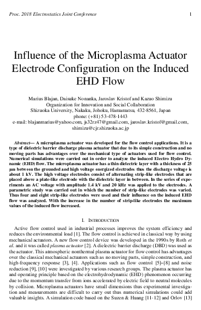 (PDF) Microplasma Actuator Design and EHD Flow Effects