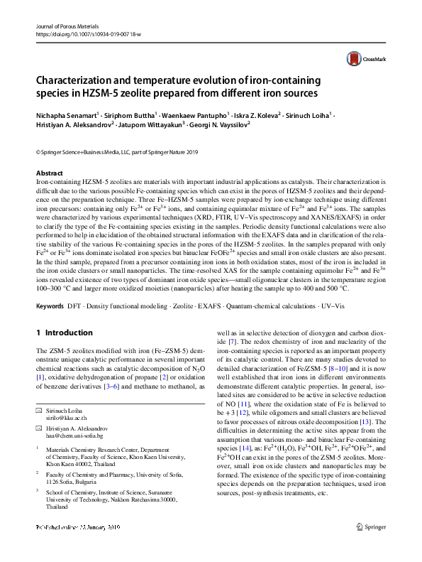 (PDF) Characterization and temperature evolution of iron-containing ...