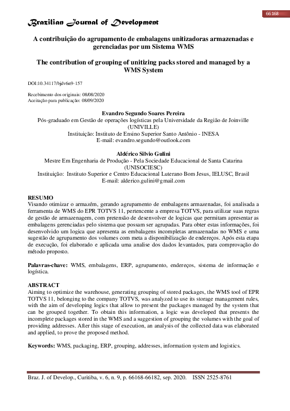 (PDF) A Contribuição Do Agrupamento De Embalagens Unitizadoras ...