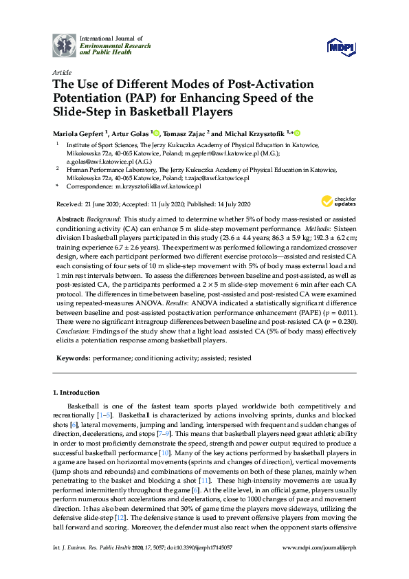 (PDF) The Use of Different Modes of Post-Activation Potentiation (PAP ...
