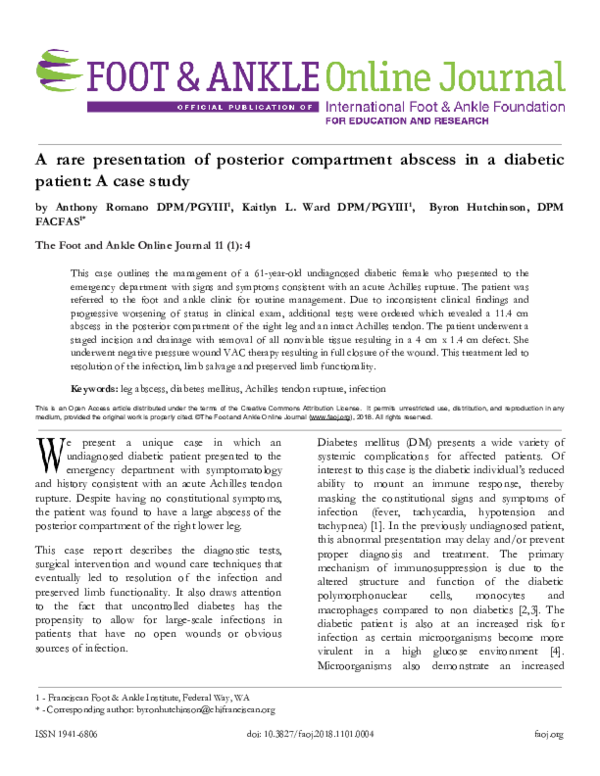 (PDF) A rare presentation of posterior compartment abscess in a ...