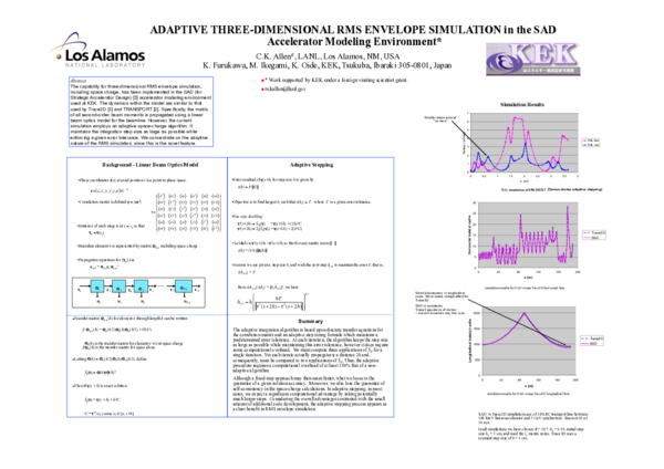 (PDF) Adaptive 3D RMS Envelope Simulation in SAD Accelerator Modeling