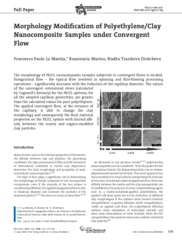 (PDF) Morphology Modification of Polyethylene/Clay Nanocomposite ...