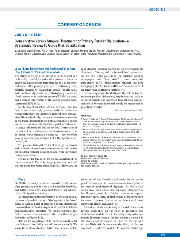 (PDF) Lower Limb Deformities Are Additional Important Risk Factors for ...