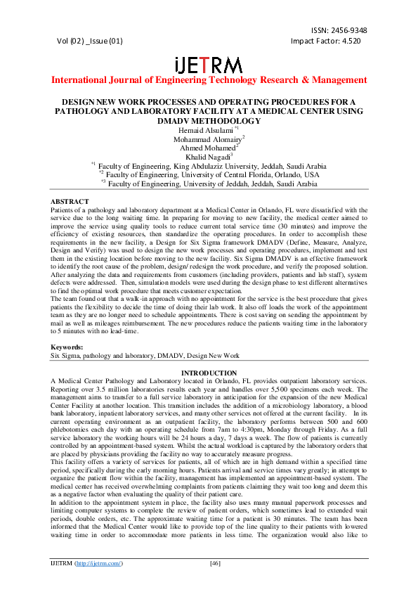 (PDF) Design New Work Processes And Operating Procedures For A ...