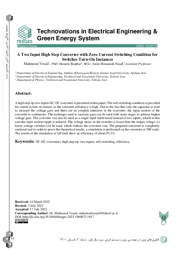 (PDF) A Two Input High Step Converter with Zero Current Switching ...