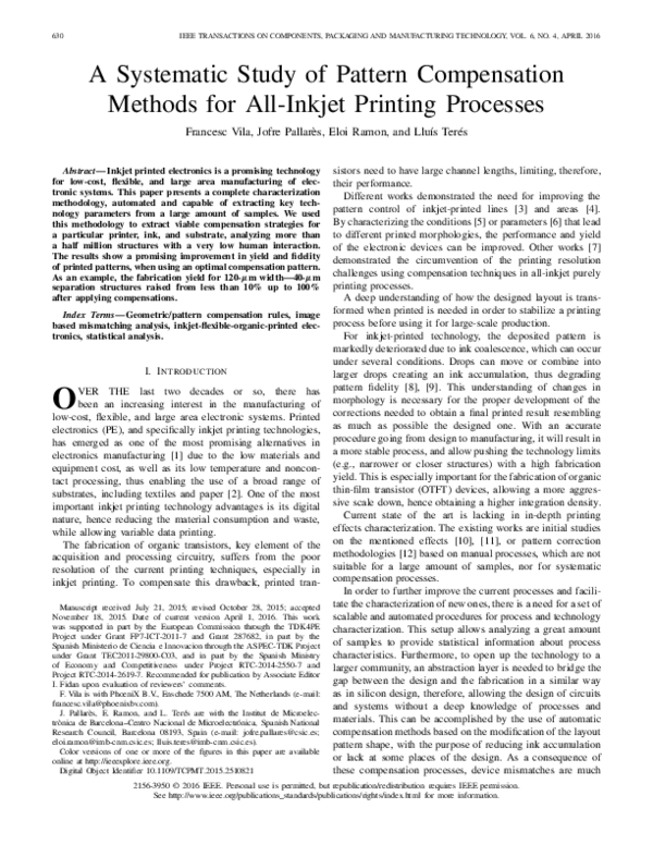 (PDF) A Systematic Study of Pattern Compensation Methods for All-Inkjet ...
