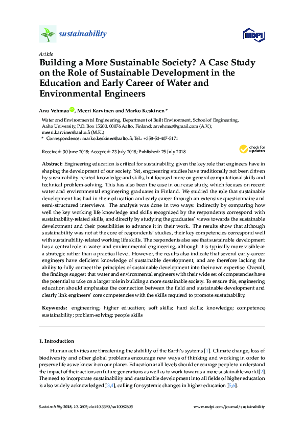 (PDF) Building a More Sustainable Society? A Case Study on the Role of ...
