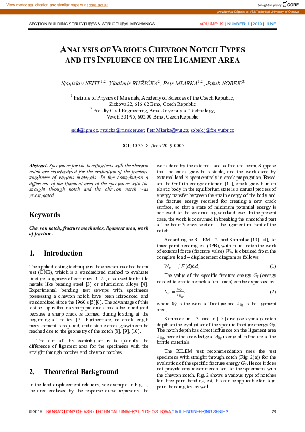 (PDF) Analysis of Various Chevron Notch Types and Its Influence on the ...