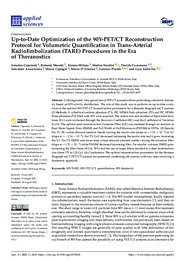 (PDF) Up-to-Date Optimization of the 90Y-PET/CT Reconstruction Protocol ...