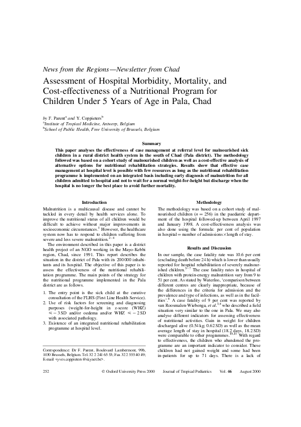 (PDF) News from the regions - newsletter from Chad. Assessment of ...