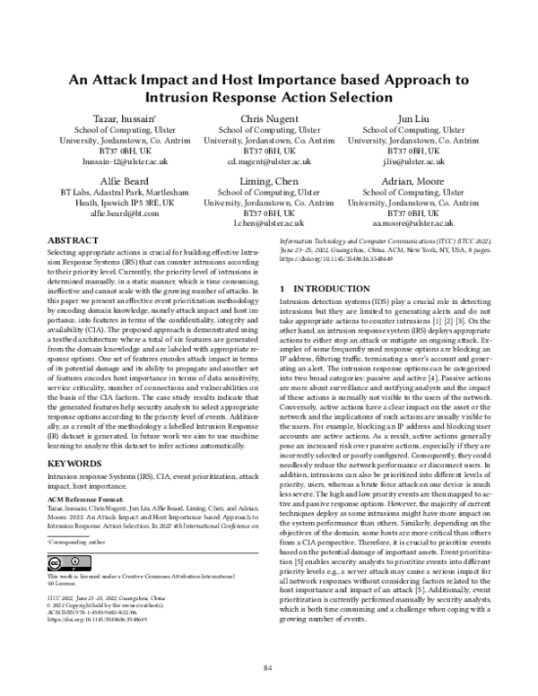 (PDF) An Attack Impact and Host Importance based Approach to Intrusion ...