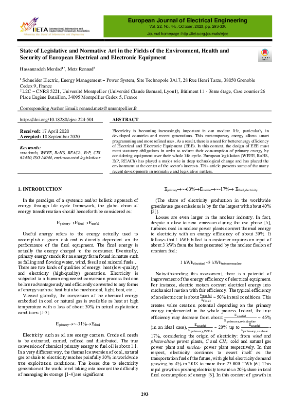 (PDF) State of Legislative and Normative Art in the Fields of the ...