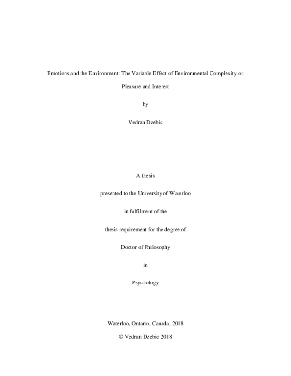 (PDF) Emotions and the Environment: The Variable Effect of ...