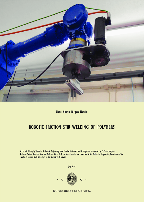 (PDF) Robotic Friction Stir Welding of Polymers