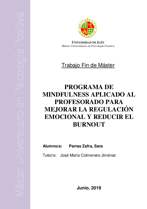 (PDF) Programa de Mindfulness aplicado al profesorado para mejorar la regulación emocional y ...