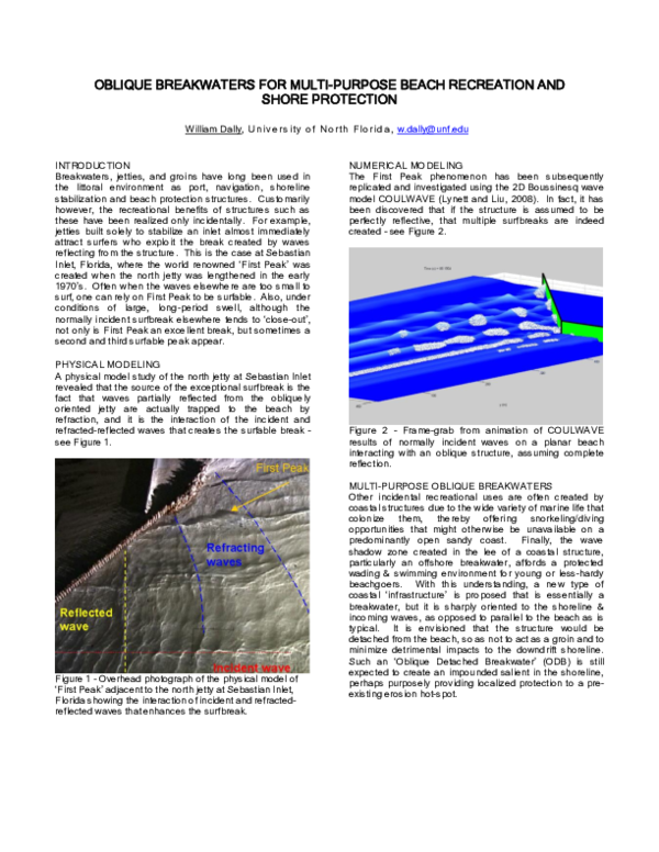 (PDF) Oblique Breakwaters for Multi-Purpose Beach Recreation and Shore ...